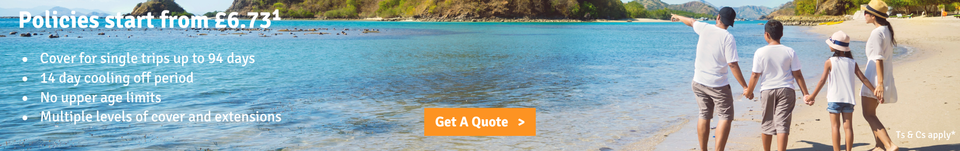 Single Trip Travel Insurance - Holidaysafe - Cover From As Little As £6.73¹